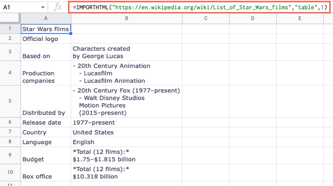 How to Import Data With Google Sheets Functions