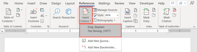 How to Edit and Reuse Citations in Microsoft Word