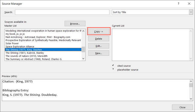 How to Edit and Reuse Citations in Microsoft Word