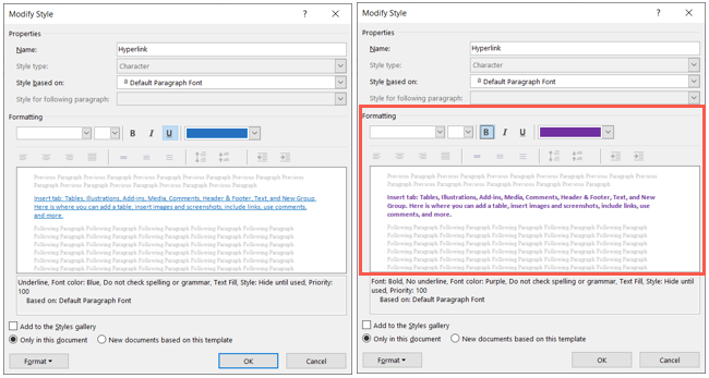 How to Change the Style of Hyperlinks in Microsoft Word
