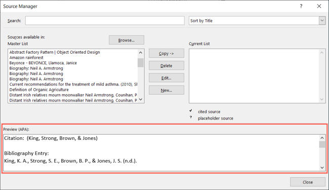 How to Edit and Reuse Citations in Microsoft Word