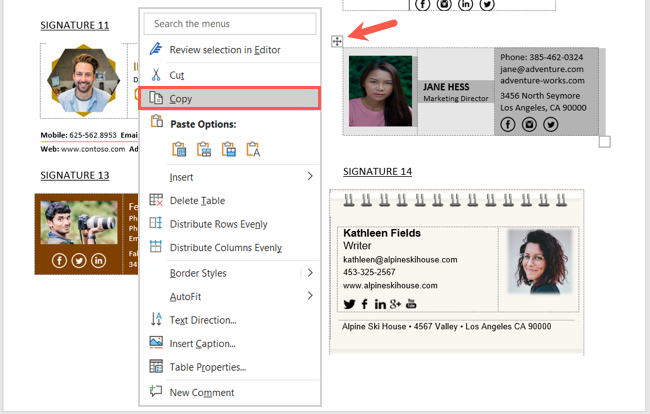 How to Use a Microsoft Template for Your Outlook Signature