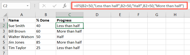 How to Use the IFS Function in Microsoft Excel