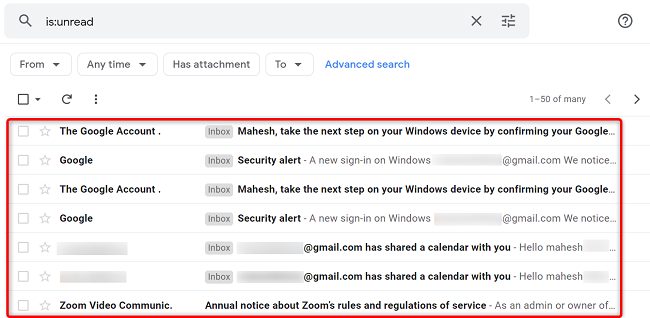 How to Find Unread Emails in Gmail