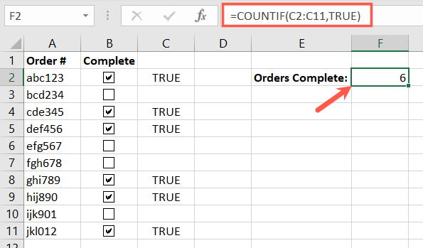 How to Count Checkboxes in Microsoft Excel