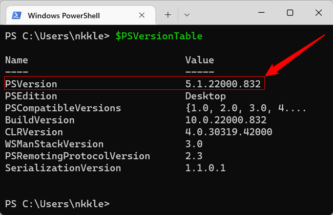 How to Check the PowerShell Version on Windows 11