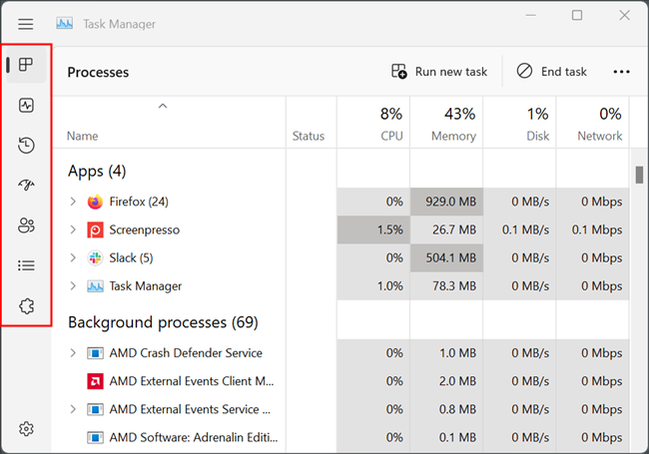What's New in the Task Manager in Windows 11's 2022 Update