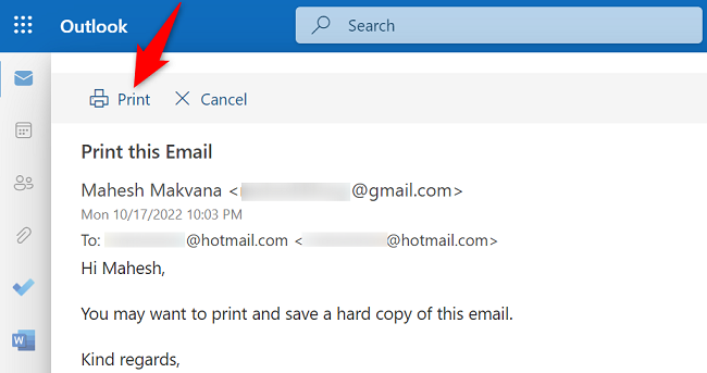 How to Print an Email From Microsoft Outlook