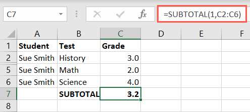 How to Use the SUBTOTAL Function in Microsoft Excel