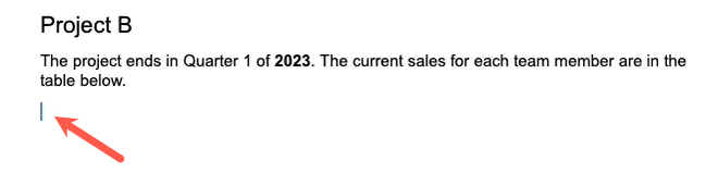 How to Move a Table in Google Docs