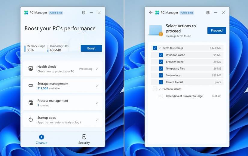 Microsoft's New "PC Manager" App Looks a Lot Like CCleaner