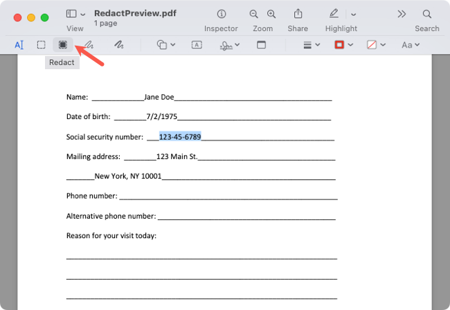 How to Redact a PDF in Preview on Mac