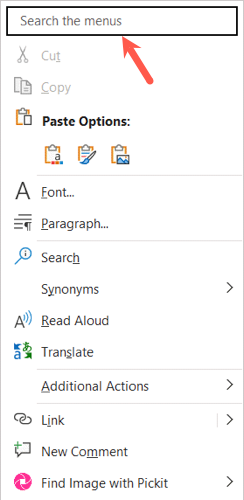 How to Quickly Search the Menus in Microsoft Office