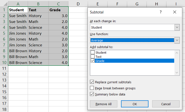 How to Use the SUBTOTAL Function in Microsoft Excel