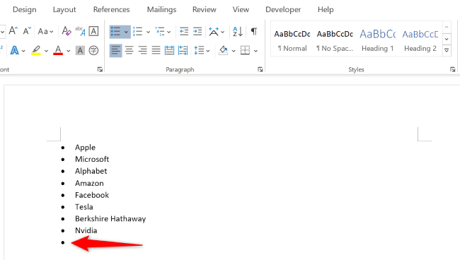 How to Add Bullet Points in Word