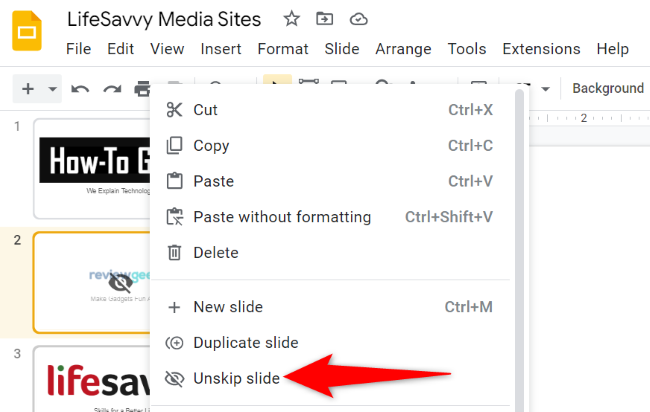 How to Hide a Slide in Google Slides