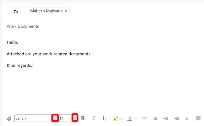 How to Change the Font and Font Size in Outlook