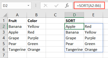 How to Use the Microsoft Excel SORT Function