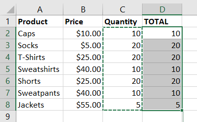How to Multiply Columns in Microsoft Excel