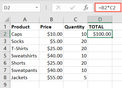 How to Multiply Columns in Microsoft Excel
