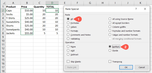 How to Multiply Columns in Microsoft Excel