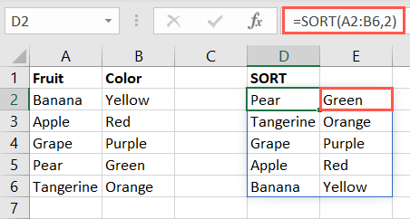 How to Use the Microsoft Excel SORT Function