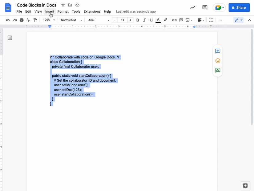 Google Docs Now Has Code Blocks, but Not for Everyone