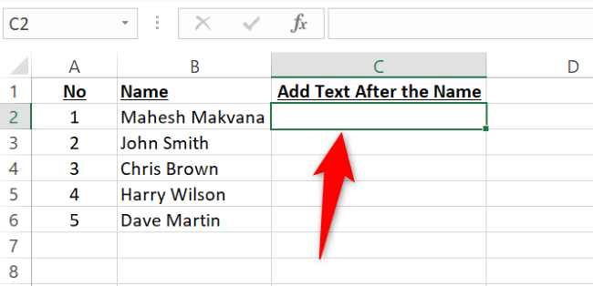 How to Add Text to a Cell With a Formula in Excel