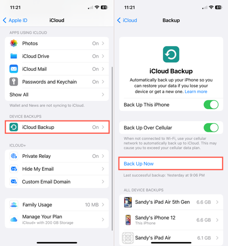 How to Back Up Your iPhone to iCloud
