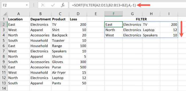 How to Use the FILTER Function in Microsoft Excel