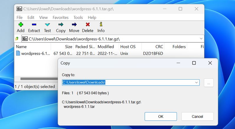 How to Unzip or Extract tar.gz Files on Windows