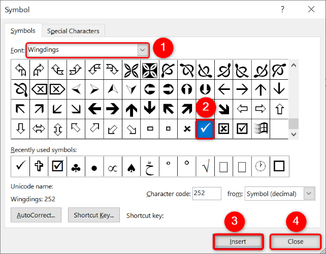How to Add a Check Mark or Tick Mark in Word