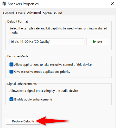 How to Reset All Audio Settings in Windows 11