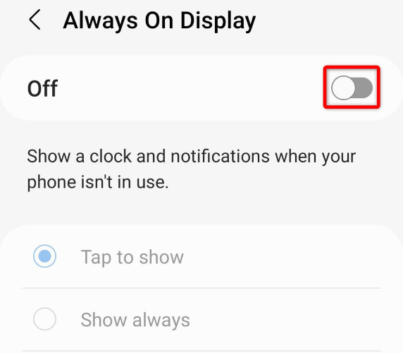 How to Turn On or Off the Always On Display for Android