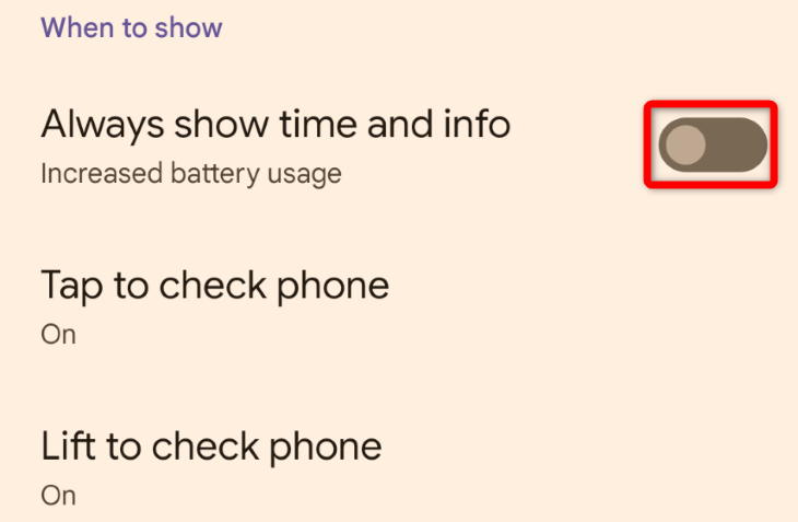 How to Turn On or Off the Always On Display for Android