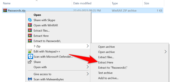 How to Password Protect a Text File on Windows