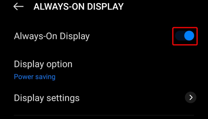How to Turn On or Off the Always On Display for Android
