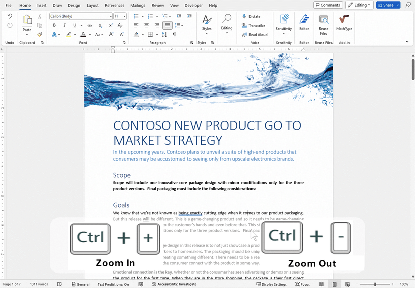 Microsoft Word Is Adding Keyboard Shortcuts for Zooming