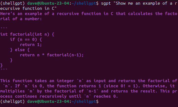 How to Run ChatGPT Using ShellGPT From the Ubuntu Terminal