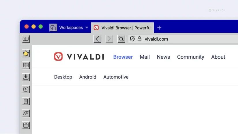 Vivaldi 6.0 Introduces Tab "Workspaces" and Custom Icons