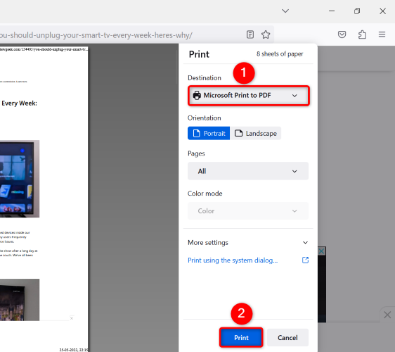 How to Print to PDF on Windows 11