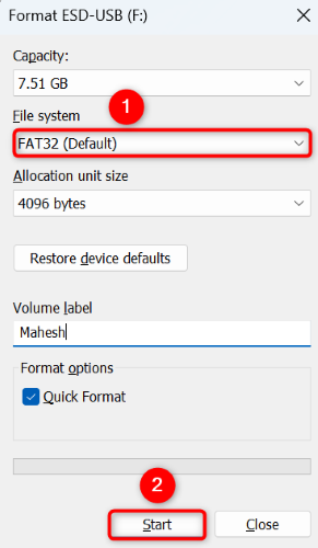 How to Format a USB Drive to FAT32 on Windows 11 or Windows 10