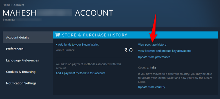 How to View Your Steam Purchase History