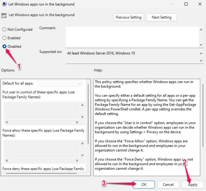 How to Disable Background Apps in Windows 11