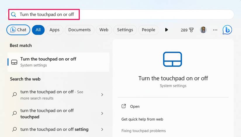 How to Disable the Touchpad on Windows 11