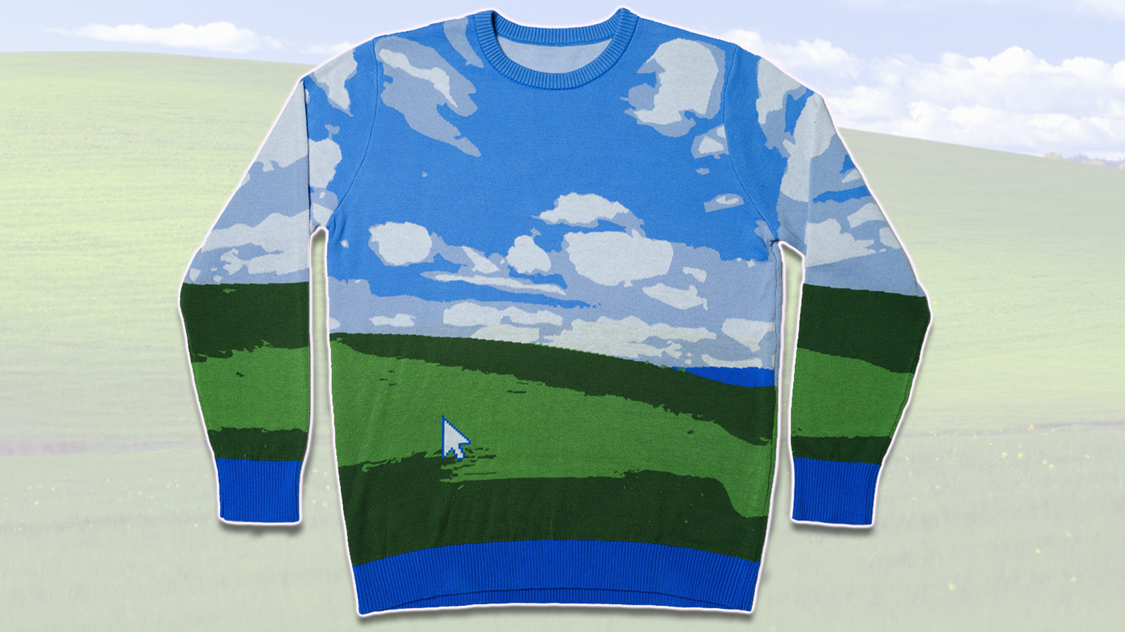 Get Nostalgic with Microsoft's "Bliss" Ugly Christmas Sweater