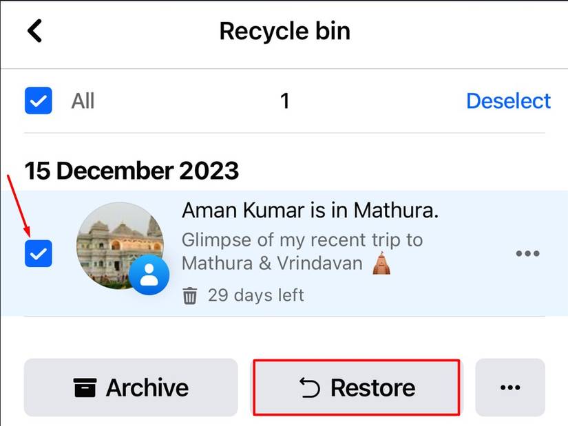 How to Recover a Deleted Post on Facebook