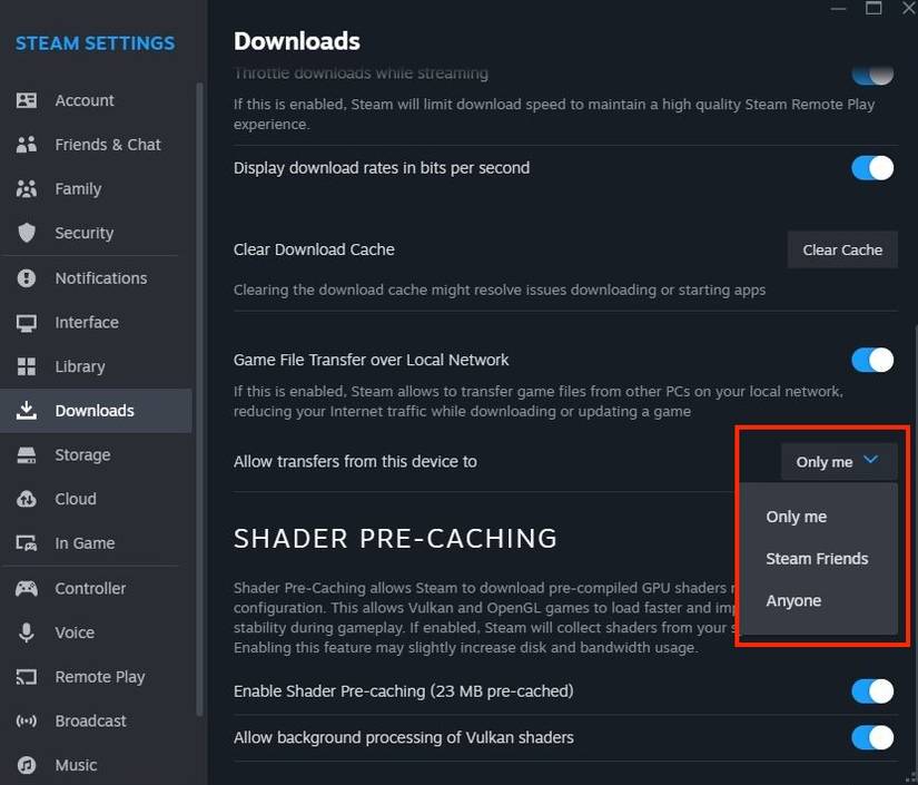 How to Transfer Steam Games Over Your Local Network