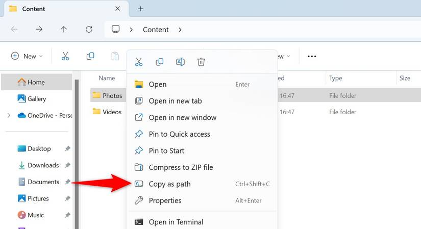 How to Copy File and Folder Paths on Windows 11