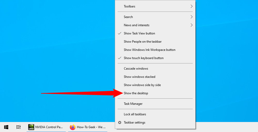 How to Quickly Show Your Desktop on Windows 10